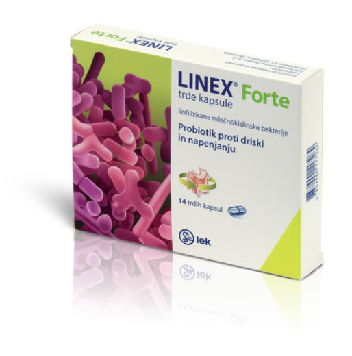 Linex Forte, 14 trdih kapsul - Zdravila brez recepta