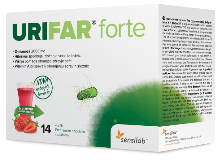 Sensilab Urifar forte, 14 vrečk - Prehrana in dodatki