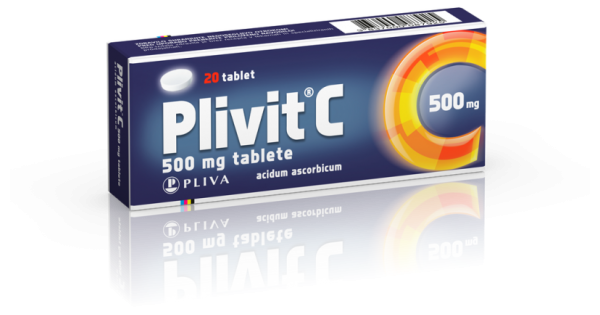 Plivit C 500 mg, 20 tablet - Lekarna Ljubljana