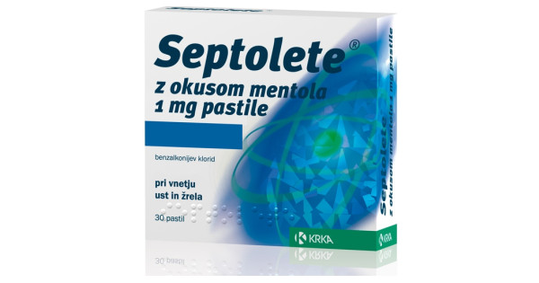 Septolete 1 mg z okusom mentola, 30 pastil - Lekarna Ljubljana