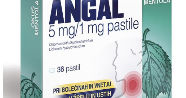 Angal 5 mg/1 mg, 36 pastil - Lekarna Ljubljana