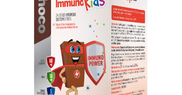 Biorela Immuno Kids Choco, 20 mlečnih čokoladic - Lekarna Ljubljana