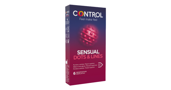 Control preservativi Sens Dots/Lines, 6 kondomov - Lekarna Ljubljana
