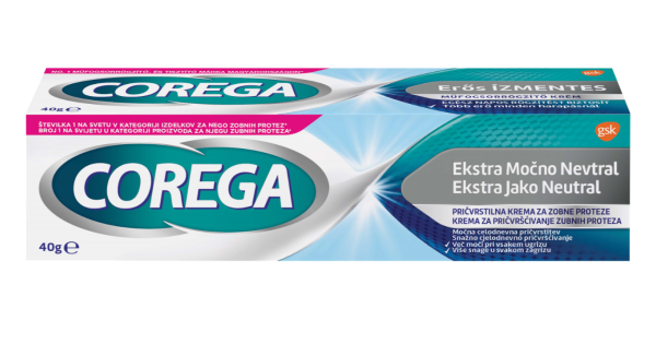 Corega Neutral, pričvrstilna krema za zobne proteze, 40 g - Lekarna ...