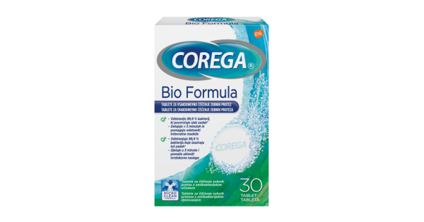 Corega Bio Formula, tablete za čiščenje protez, 30 tablet - Lekarna ...