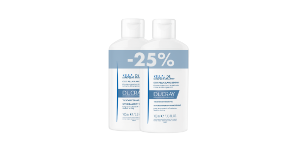 Ducray Kelual DS tretma šampon za lase proti prhljaju, 2 x 100 ml - Spletna Lekarna Ljubljana