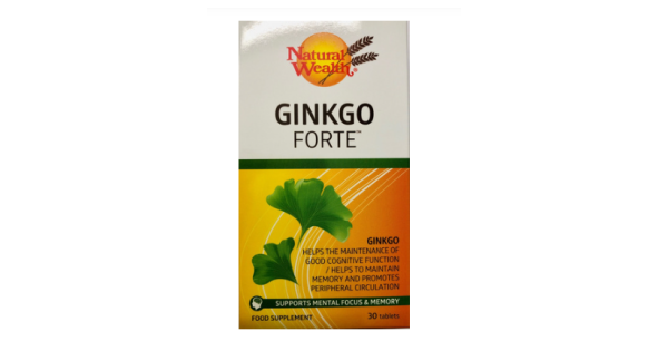 Natural Wealth Ginkgo Forte, 30 tablet - Lekarna Ljubljana