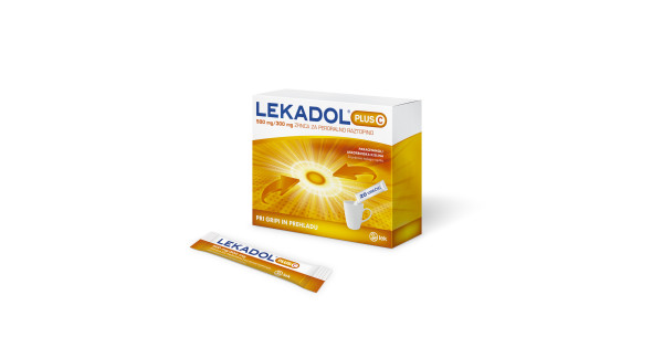 Lekadol Plus C 500 mg/300 mg, zrnca za peroralno raztopino, 20 vrečk ...