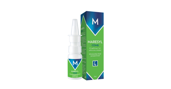 Maresyl Comb 0,5 mg/0,6 mg v 1 ml pršilo za nos, 10 ml - Lekarna Ljubljana
