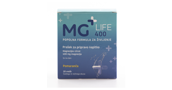 Mg Life 400, 20 vrečk - Lekarna Ljubljana