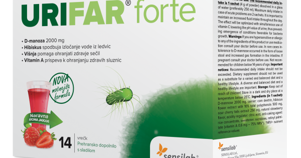 Sensilab Urifar forte, 14 vrečk - Lekarna Ljubljana