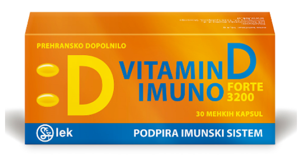 Vitamin D imuno forte 3200, 30 mehkih kapsul - Spletna Lekarna Ljubljana