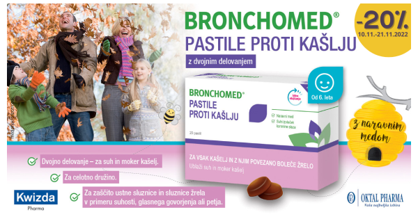 Bronchomed pastile proti kašlju -20 % - Spletna Lekarna Ljubljana