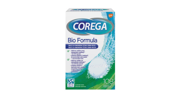Corega Bio Formula, tablete za čiščenje protez, 108 tablet - Lekarna ...