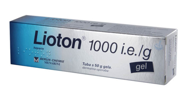 Lioton 1000ie/g, gel 50 g - Lekarna Ljubljana