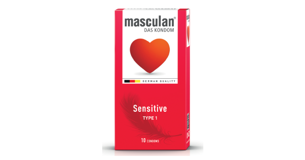 Masculan Sensitive, preservativi, 10 kosov - Spletna Lekarna Ljubljana