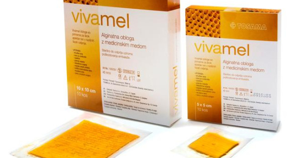 Vivamel alginatna obloga z medicinskim medom 10 x 10 cm - Spletna ...