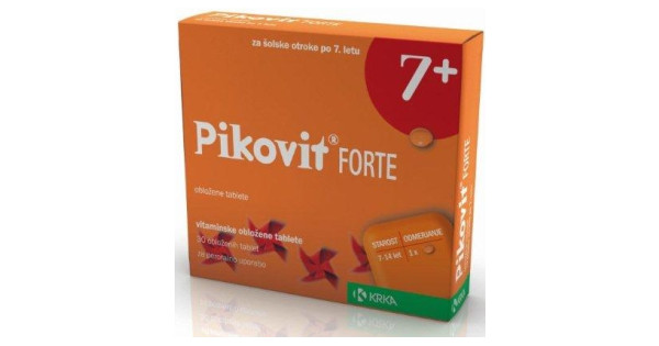 Pikovit forte 7+, 30 obloženih tablet - Lekarna Ljubljana